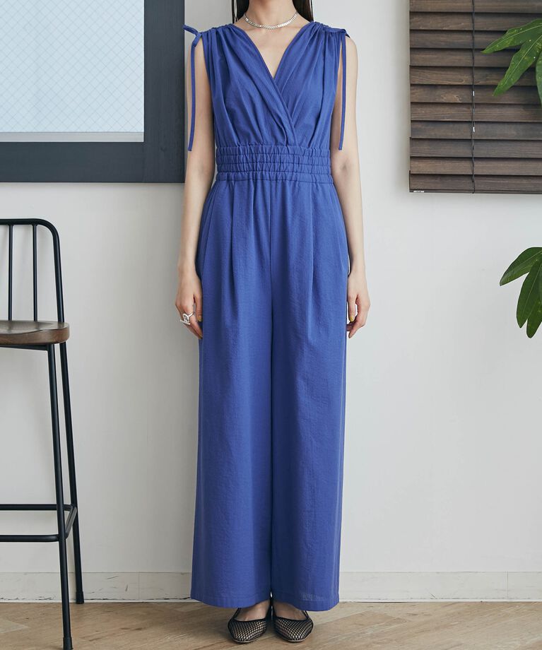 LB03/肩リボンサッカーサロペット（nano･universe）｜ルミネのファッション通販アイルミネ