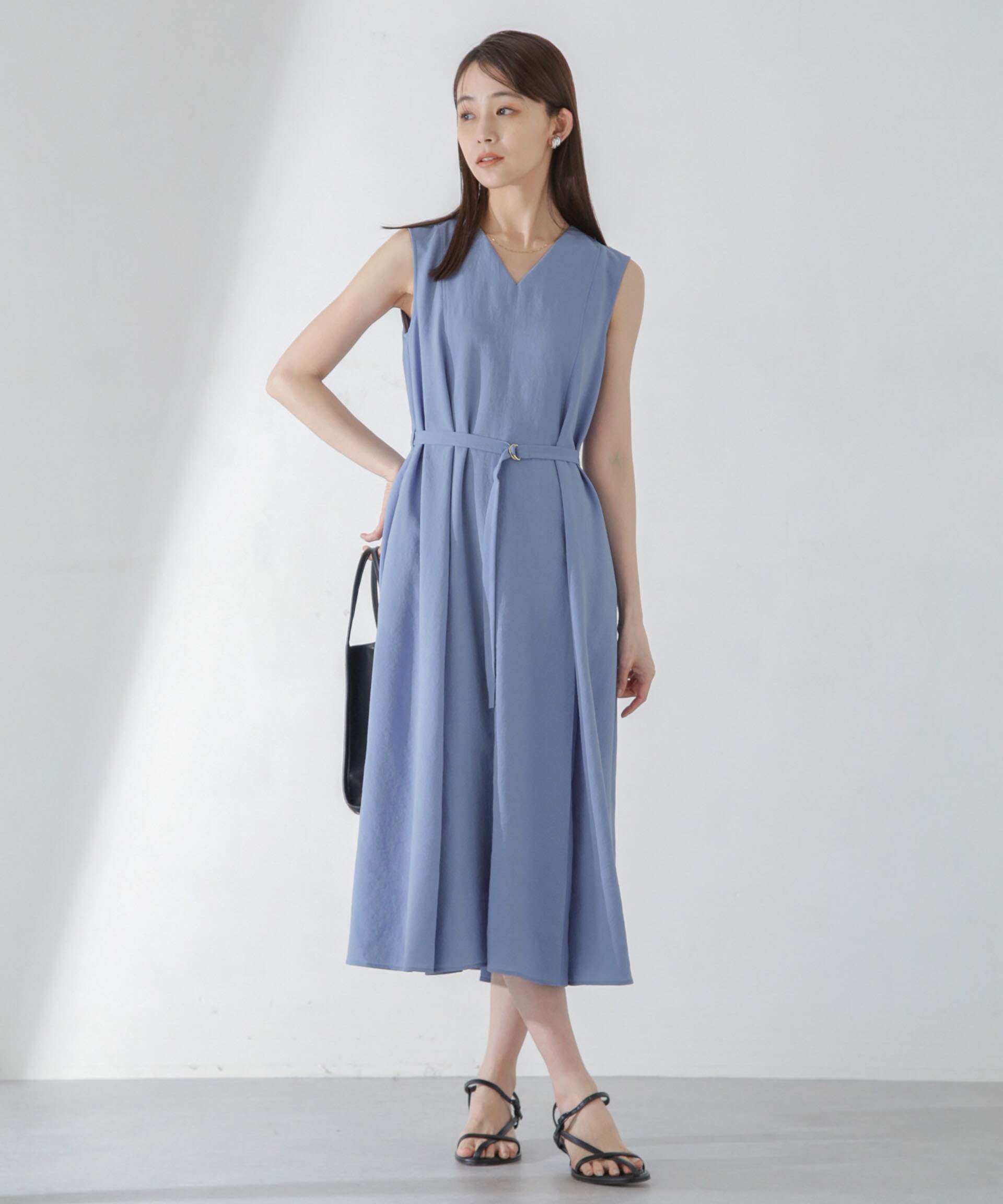 メランジドライ ベルト付きワンピース（nano･universe）｜ルミネのファッション通販アイルミネ