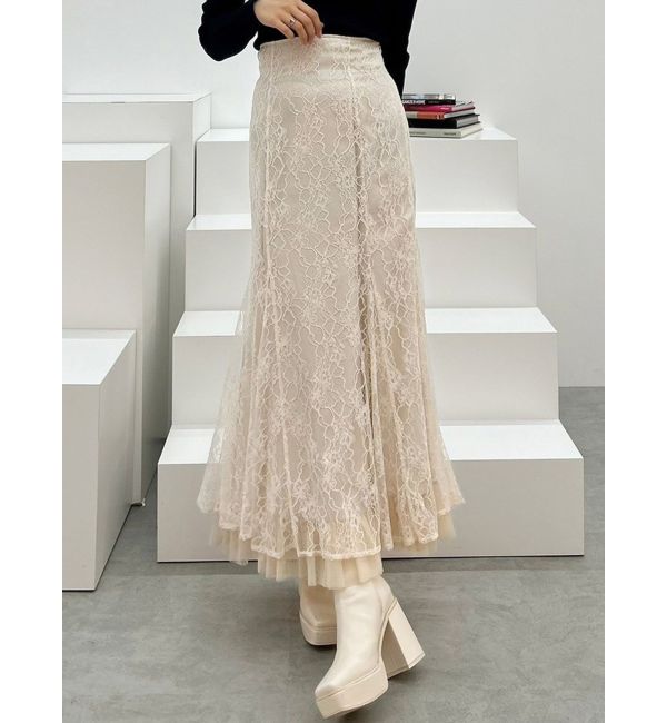 裾チュールレースマーメイドスカート（MERCURYDUO）｜ルミネのファッション通販アイルミネ