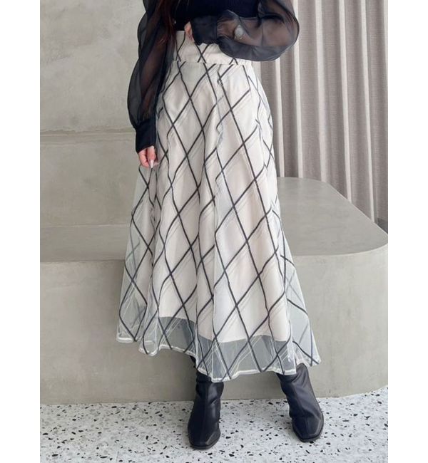 モールチェックミモレ丈スカート（MERCURYDUO）｜ルミネのファッション通販アイルミネ