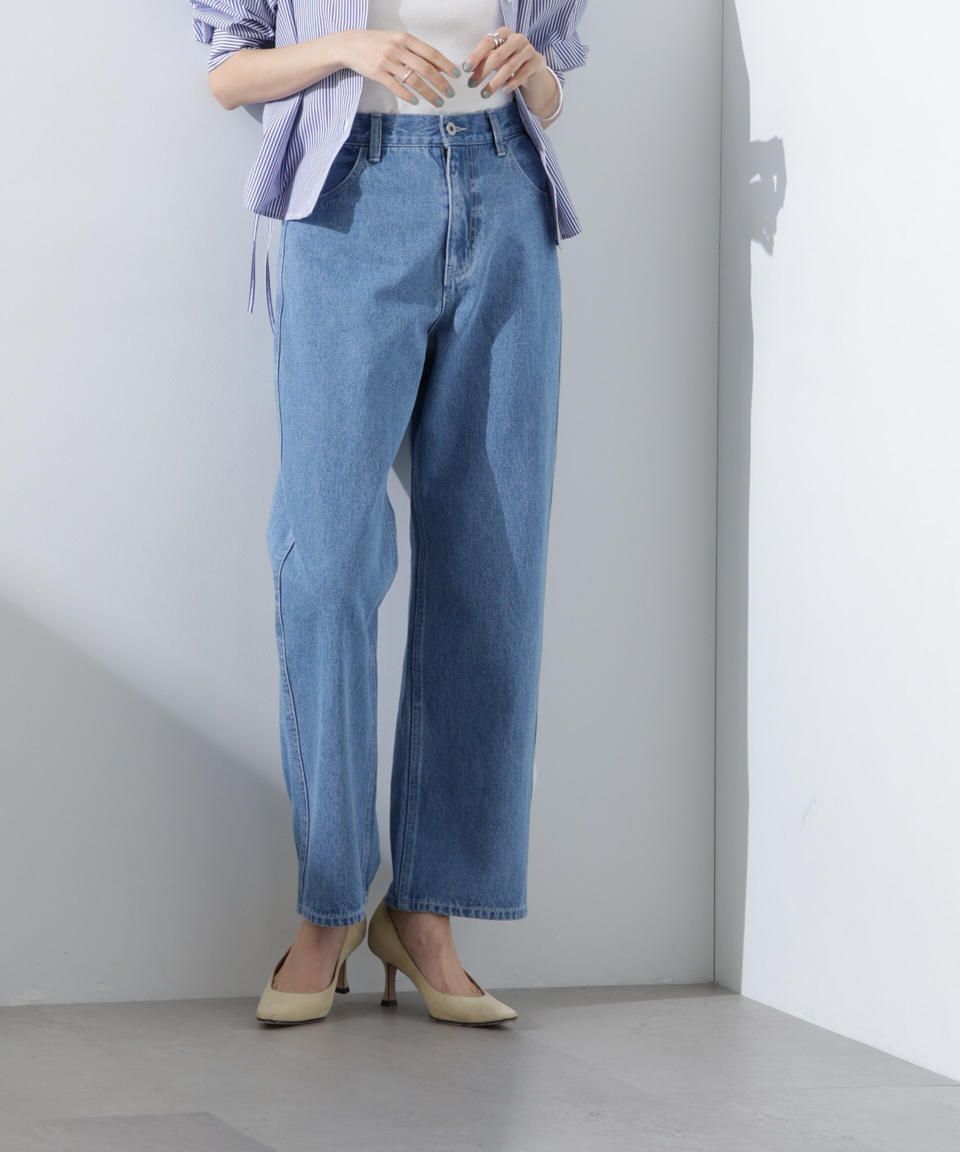 テーパードストレートデニムパンツ（セットアップ可）（nano･universe）｜ルミネのファッション通販アイルミネ
